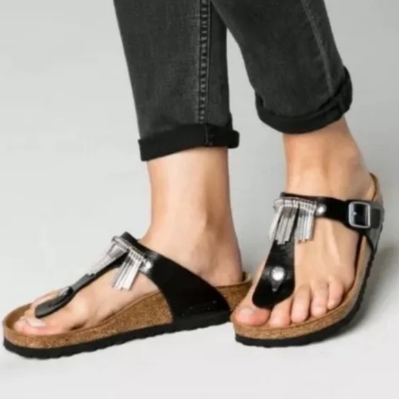 Birkenstock | Shoes | Birkenstock Gizeh Fringe Sandals Rare Style Nwt ...